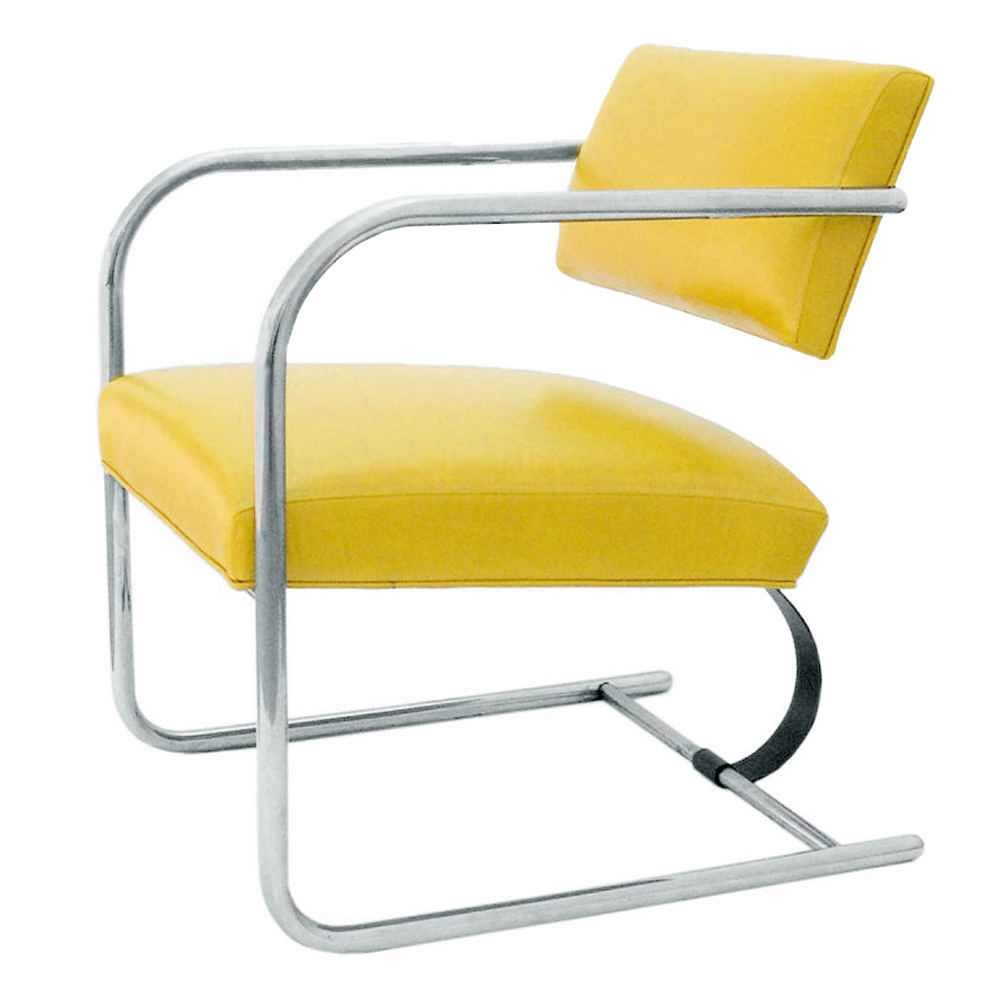 Streamline Art Deco Leather Lounge Chair //TFTM Melrose//