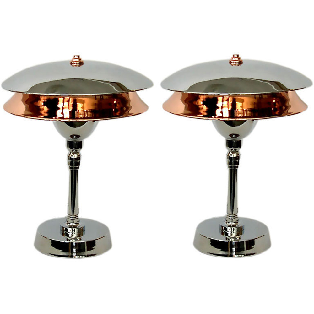 Pair of American Streamline Aviator Lamps | TFTM Melrose