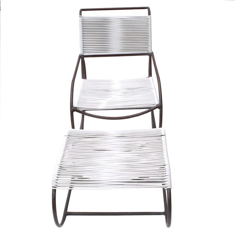 Kipp Stewart Streamline Lounge Chairs w/ Ottomans Pr | TFTM Melrose