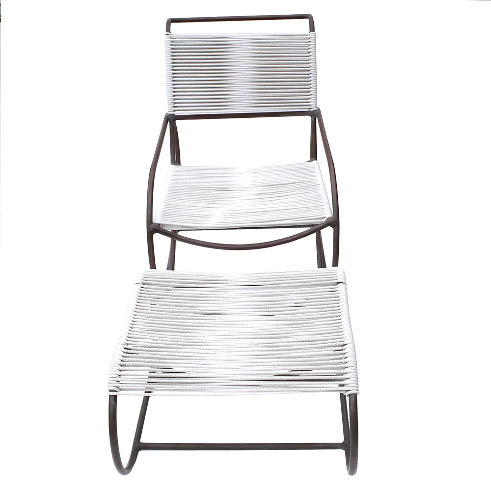 Kipp Stewart Streamline Lounge Chairs w/ Ottomans Pr | TFTM Melrose