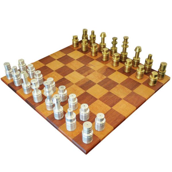 1930's Hand Lathed Machine Age Chess Set | TFTM Melrose