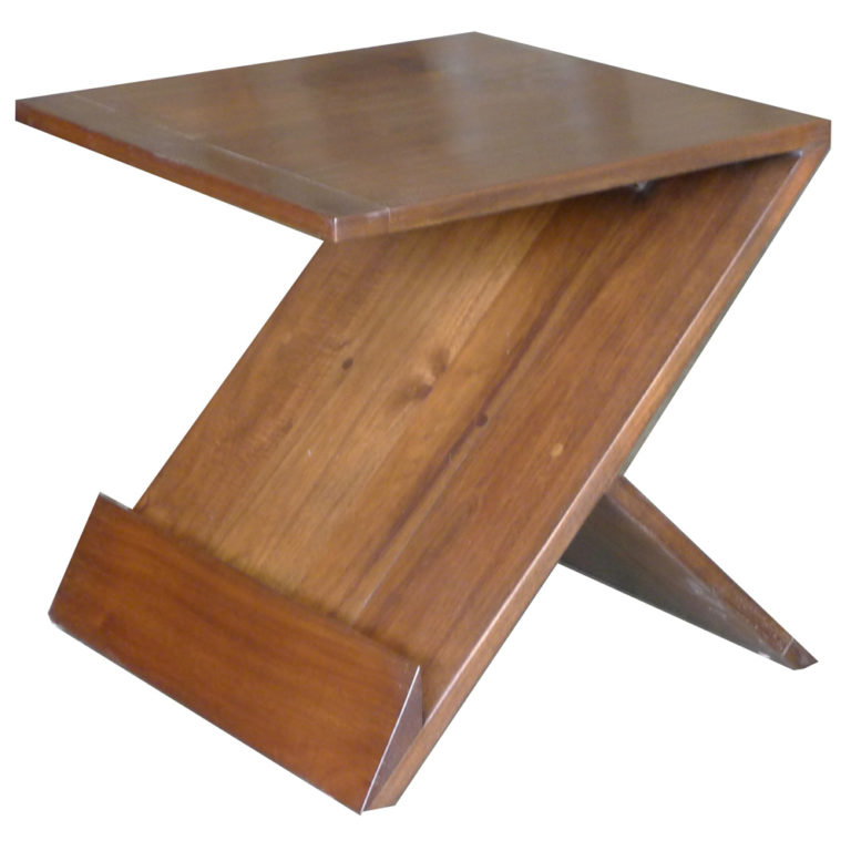 Walnut Mid Century Zig Zag Table || TFTM Melrose