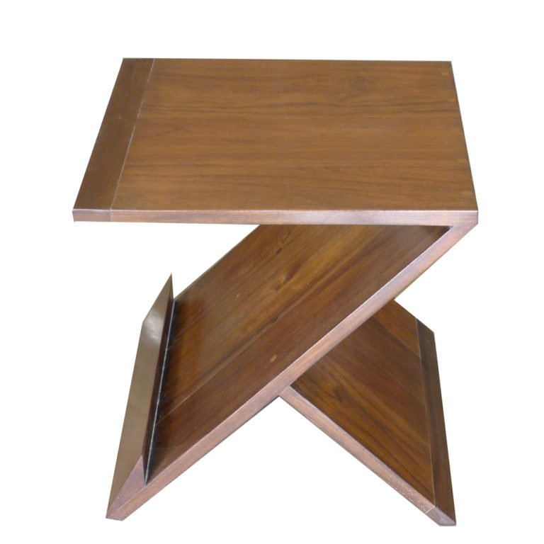 Walnut Mid Century Zig Zag Table || TFTM Melrose