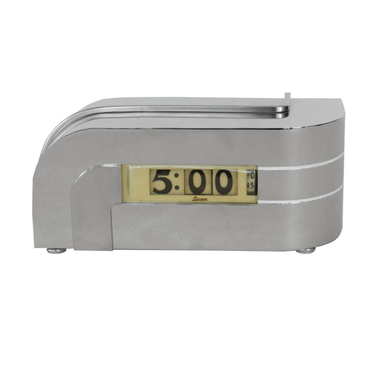 Streamline Lawson Zephyr Clock in Polished Nickel || TFTM Melrose