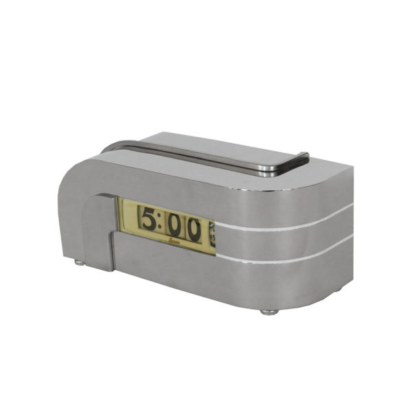 Streamline Lawson Zephyr Clock in Polished Nickel || TFTM Melrose