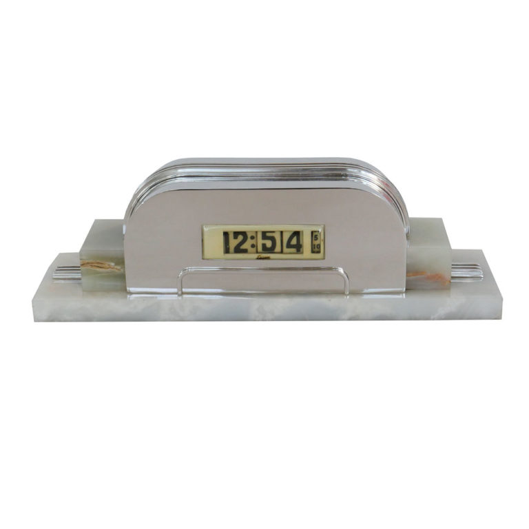 Architectural Streamline Moderne Lawson Clock || TFTM Melrose