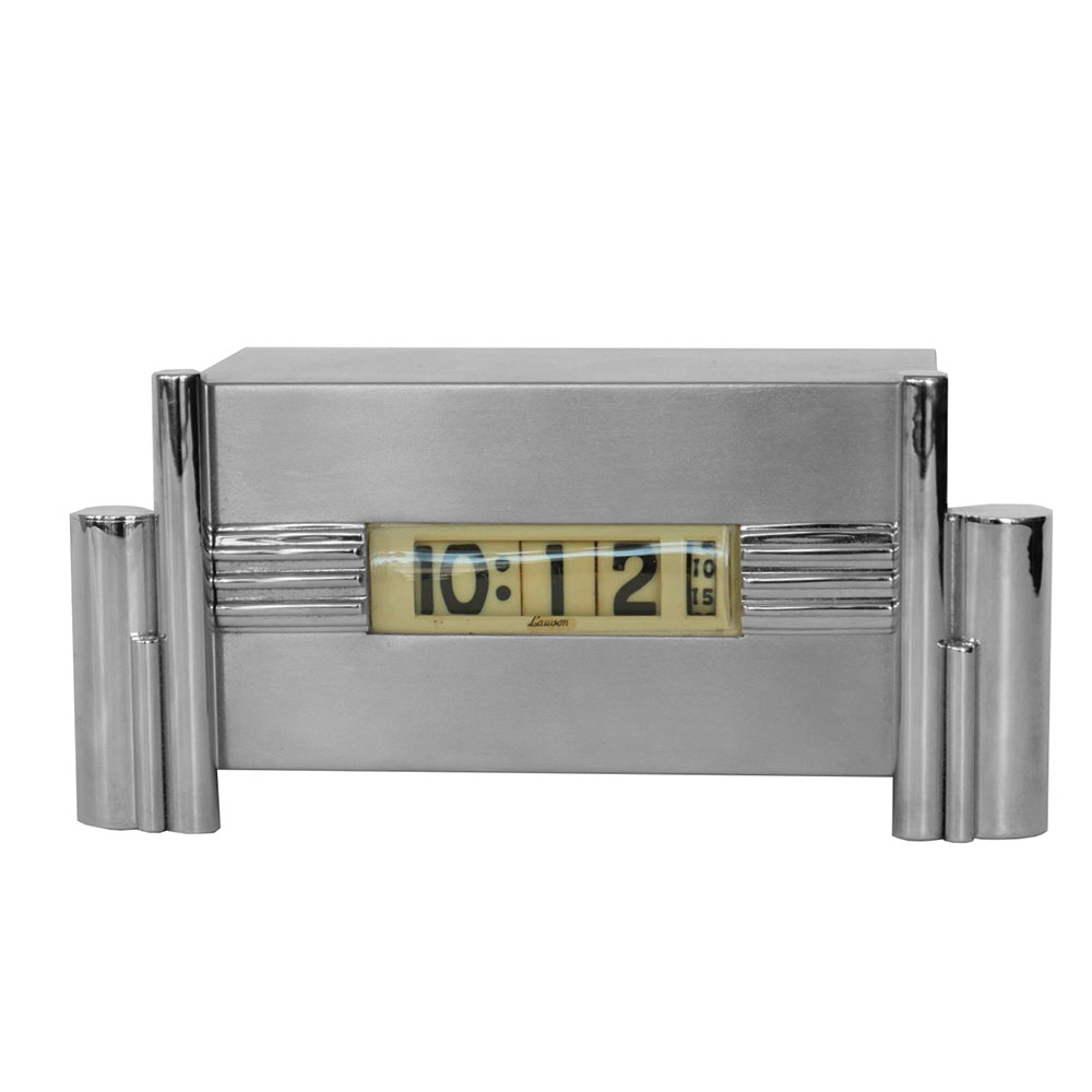 Early Lawson Streamline Art Deco Clock || TFTM Melrose