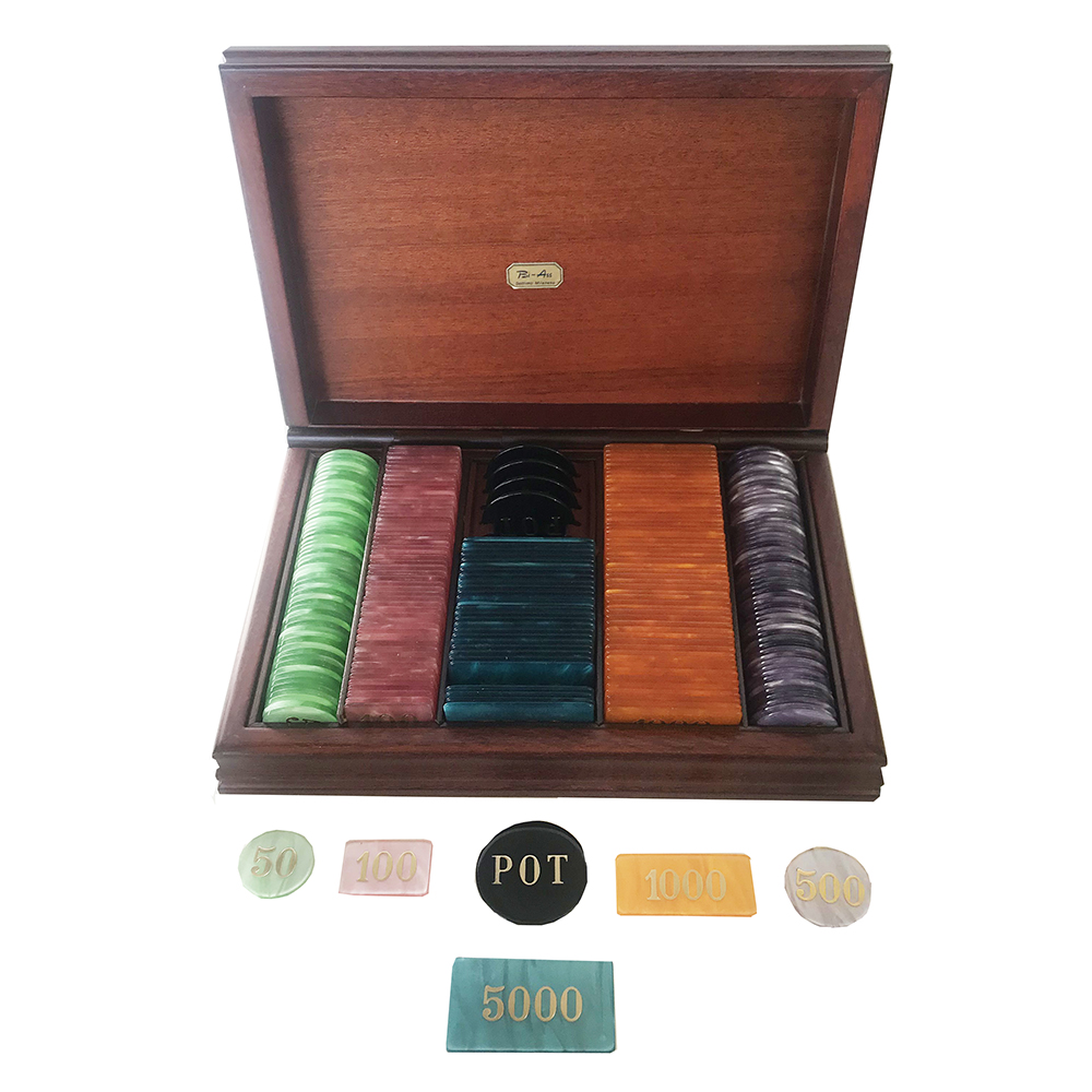 Vintage 1950's Italian Pearlized Lucite Poker Chips