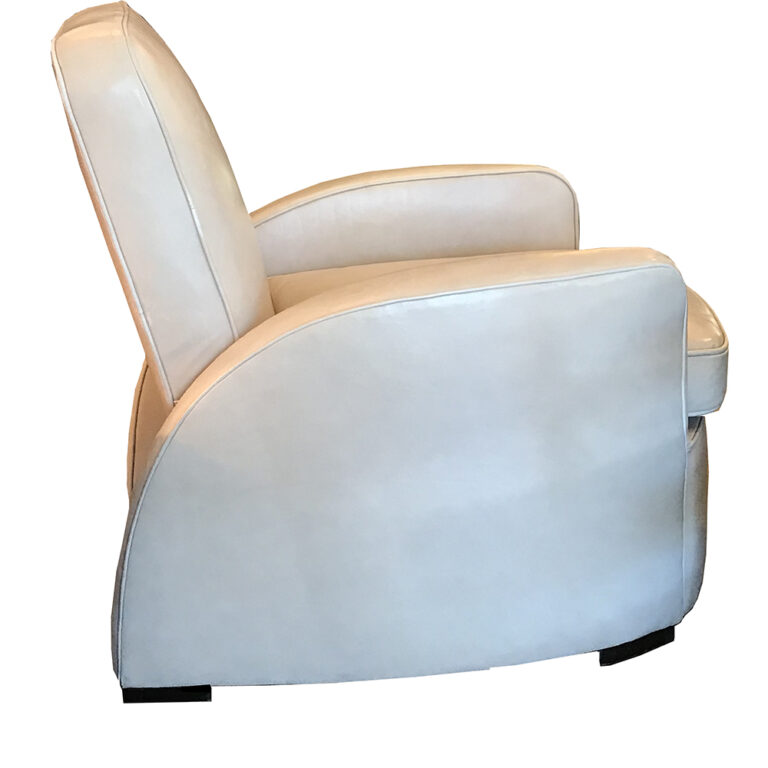 Streamline Art Deco Leather Lounge Chair //TFTM Melrose//