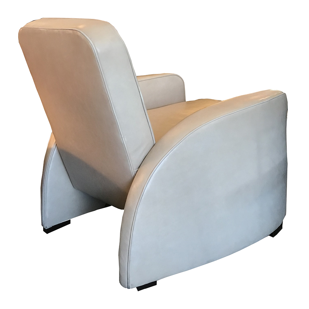 Streamline Art Deco Leather Lounge Chair //TFTM Melrose//