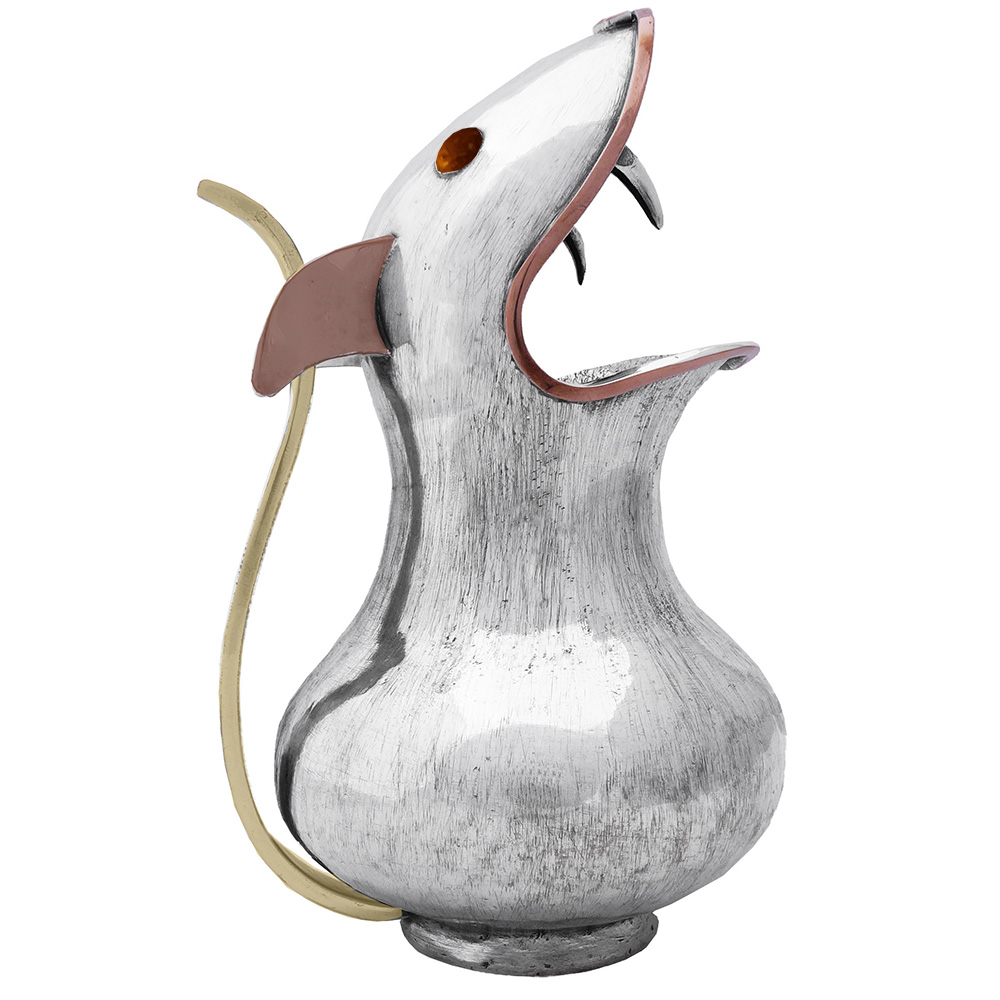 Los Castillo Silver Plate Mouse Pitcher //TFTM// //TFTMMelrose//