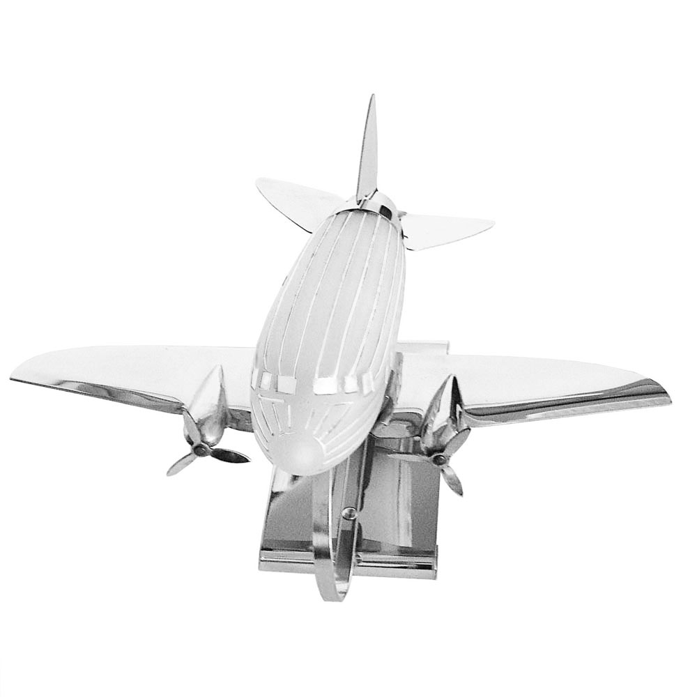 Original Art Deco Chrome Airplane Lamp w/ Frosted Glass | TFTM Melrose
